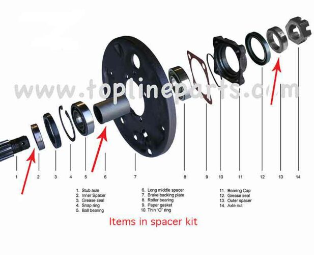 Axle Spacer Set, IRS…….#88-2040